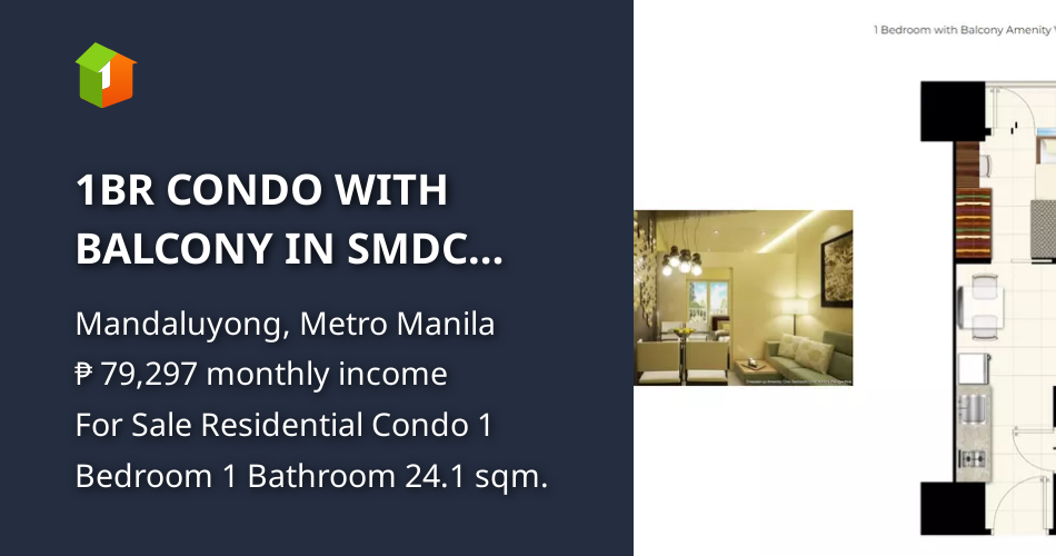 1BR CONDO WITH BALCONY IN SMDC FAME IN MANDALUYONG CITY [Condos 🏙️ ...
