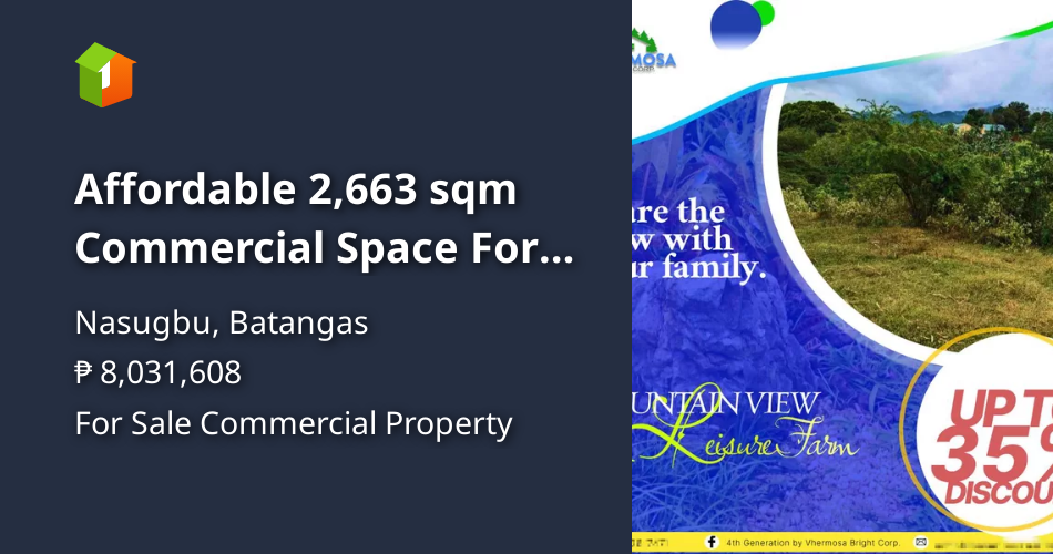 Affordable 2,663 sqm Commercial Space For Sale in Nasugbu Batangas ...