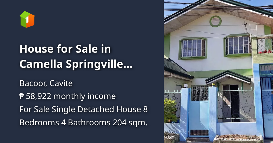 House for Sale in Camella Springville Daang-Hari Bacoor Cavite [Houses ...