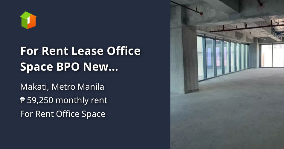 For Rent Lease Office Space BPO New Building Makati City [Commercial ...