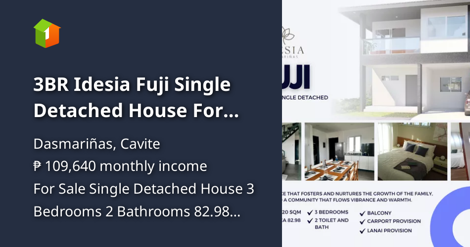 3BR Idesia Fuji Single Detached House For Sale in Dasmarinas Cavite ...