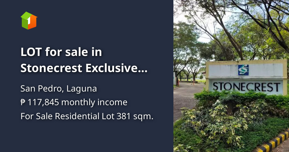 LOT for sale in Stonecrest Exclusive Subdivision of San Pedro, Laguna [Lots 🚜] (August 2023) in ...