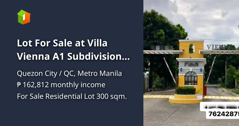 Lot For Sale at Villa Vienna A1 Subdivision, Regalado Avenue ...