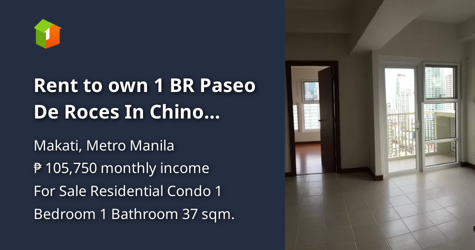 Rent to own 1 BR Paseo De Roces In Chino Roces Ave, Makati City near ...