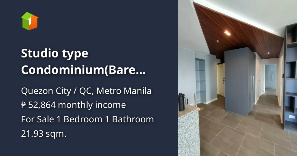 Studio type Condominium(Bare Type) [Condos 🏙️] (September 2021) in ...