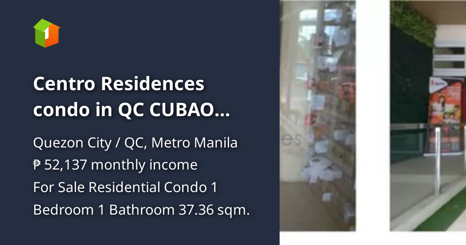 Centro Residences condo in QC CUBAO AURORA BLVD MRT CUBAO [Condos 🏙️ ...