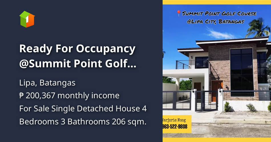 Ready For Occupancy @Summit Point Golf Course (4BEDROOMS) [Houses and ...