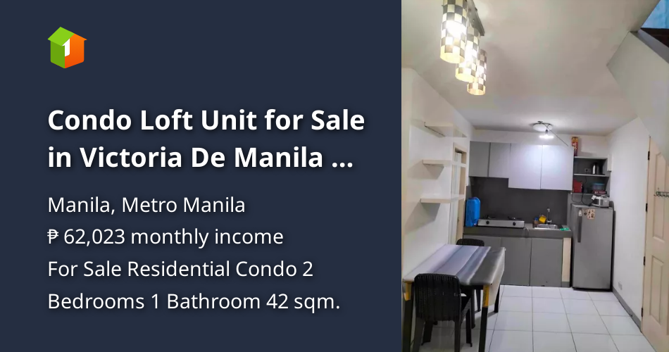 Condo Loft Unit for Sale in Victoria De Manila 1 Malate Manila [Condos ...