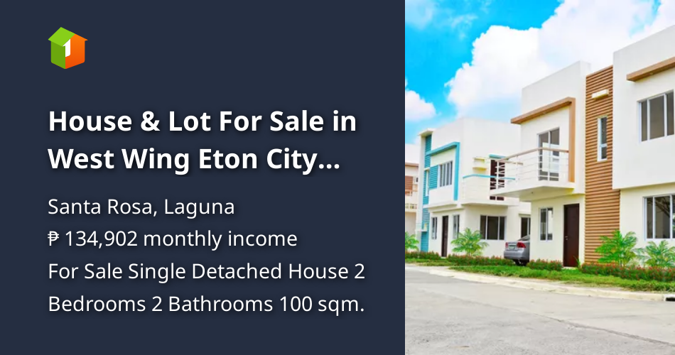 House & Lot For Sale in West Wing Eton City Santa Rosa Laguna near ...