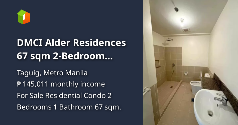 DMCI Alder Residences 67 sqm 2-Bedroom Condo in Taguig, Ready for ...