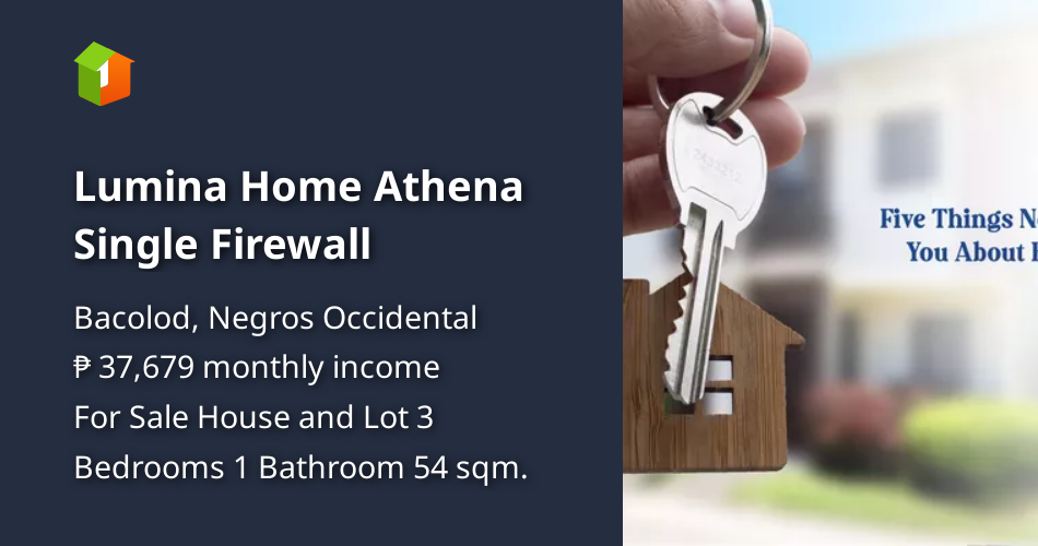 Lumina Home Athena Single Firewall [Houses and Lots 🏘️] (February 2023 ...