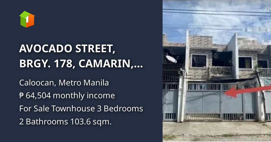AVOCADO STREET, BRGY. 178, CAMARIN, CALOOCAN CITY [Houses and Lots 🏘️ ...