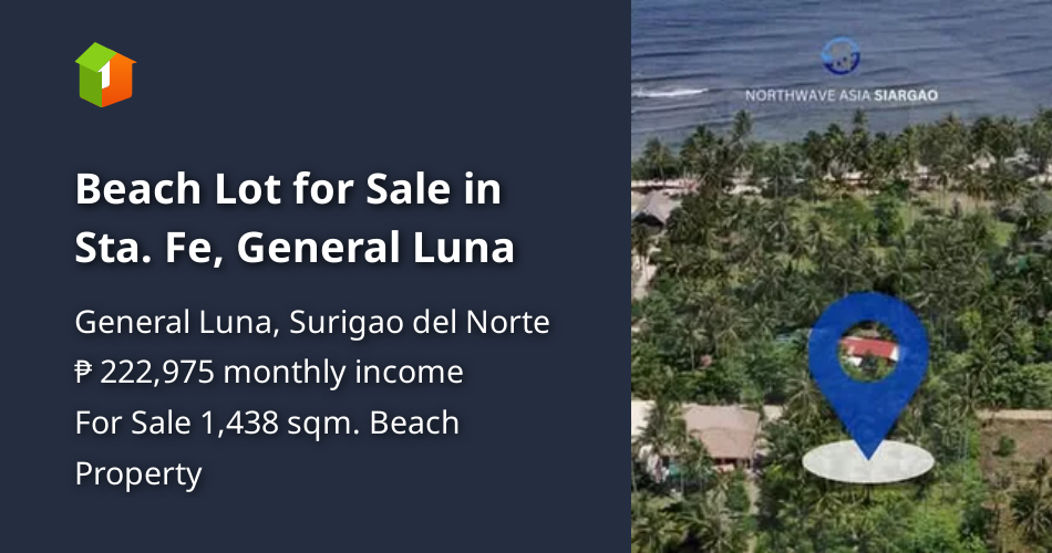 Beach Lot for Sale in Sta. Fe, General Luna [Beach Properties 🏖️ ...