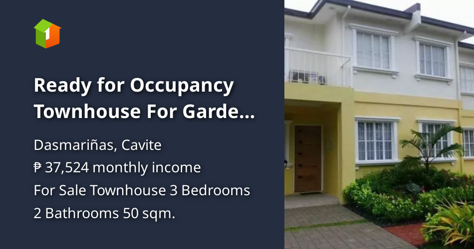 Ready for Occupancy Townhouse For Garden Grove Salitran Dasma [Houses ...