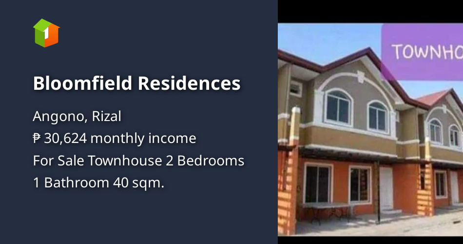 Bloomfield Residences [Houses and Lots 🏘️] (October 2020) in Angono, Rizal for sale