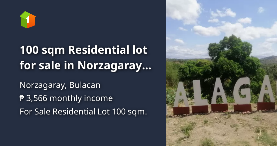 100 sqm Residential lot for sale in Norzagaray Bulacan [Lots 🚜] (May ...