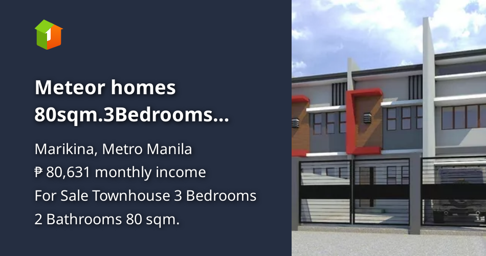 Meteor homes 80sqm.3Bedrooms Cupang Antipolo [Houses and Lots 🏘️] (August 2025) in Marikina ...