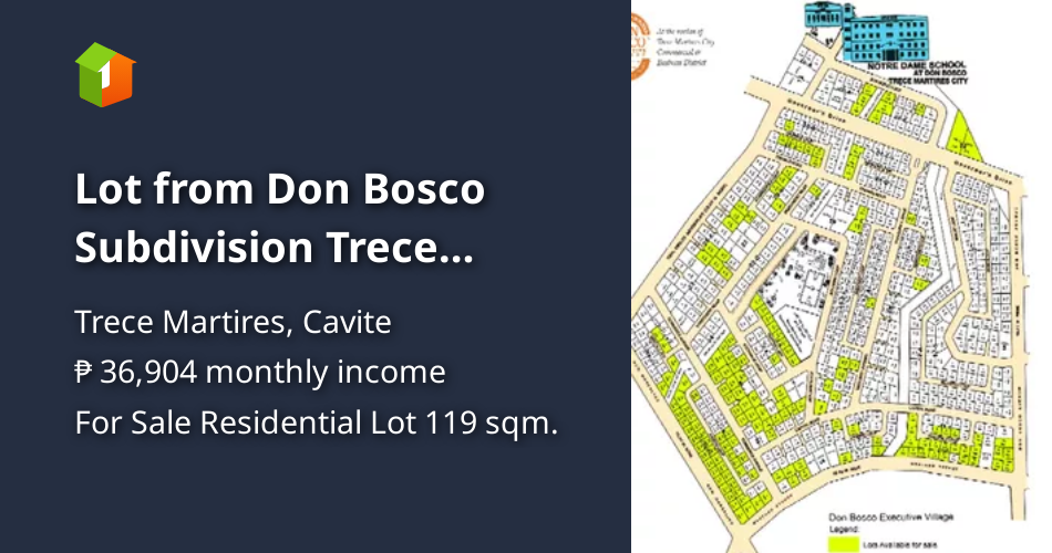 Lot from Don Bosco Subdivision Trece Martirez Cavite [Lots 🚜] (July ...