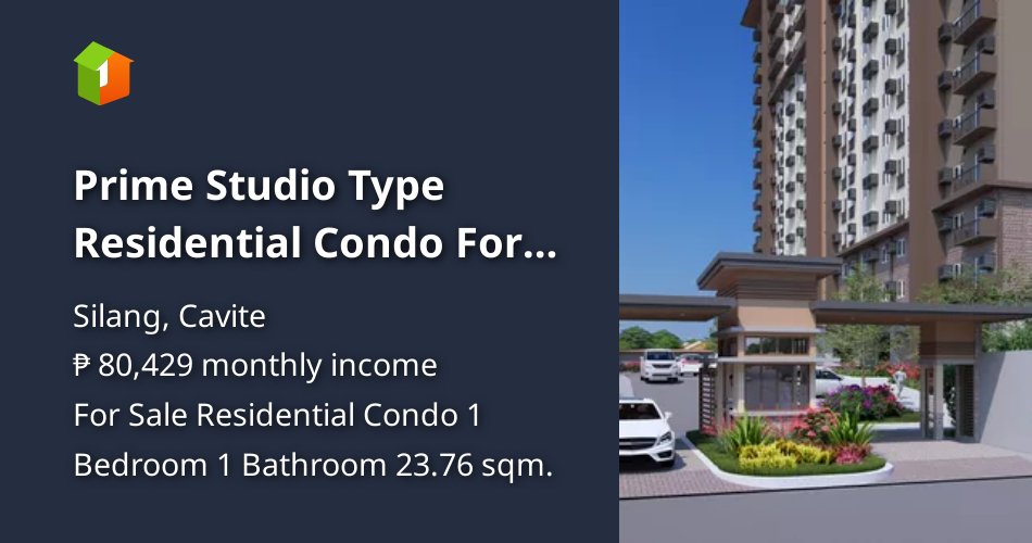 Prime Studio Type Residential Condo For Sale in Silang Cavite [Condos 🏙 ...