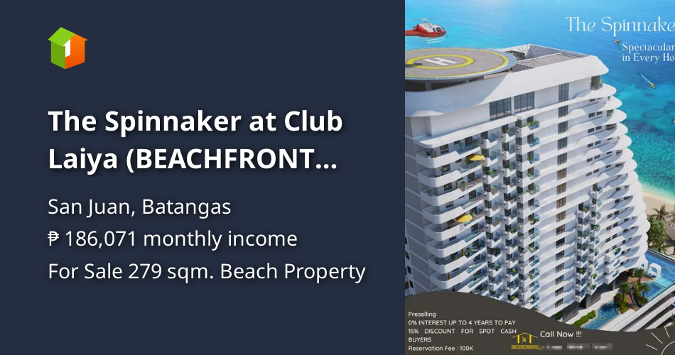 The Spinnaker at Club Laiya (BEACHFRONT CONDO) OPEN FOR FOREIGNERS ...