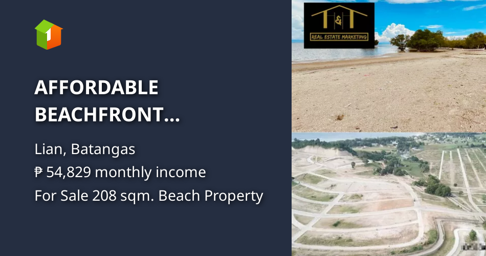 Affordable Beachfront Residential Lot In Matabungkay Lian Batangas Beach Properties 🏖️