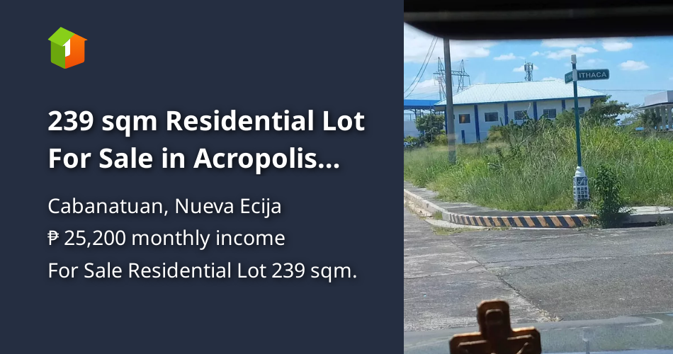 239 sqm Residential Lot For Sale in Acropolis North Cabanatuan N.E ...