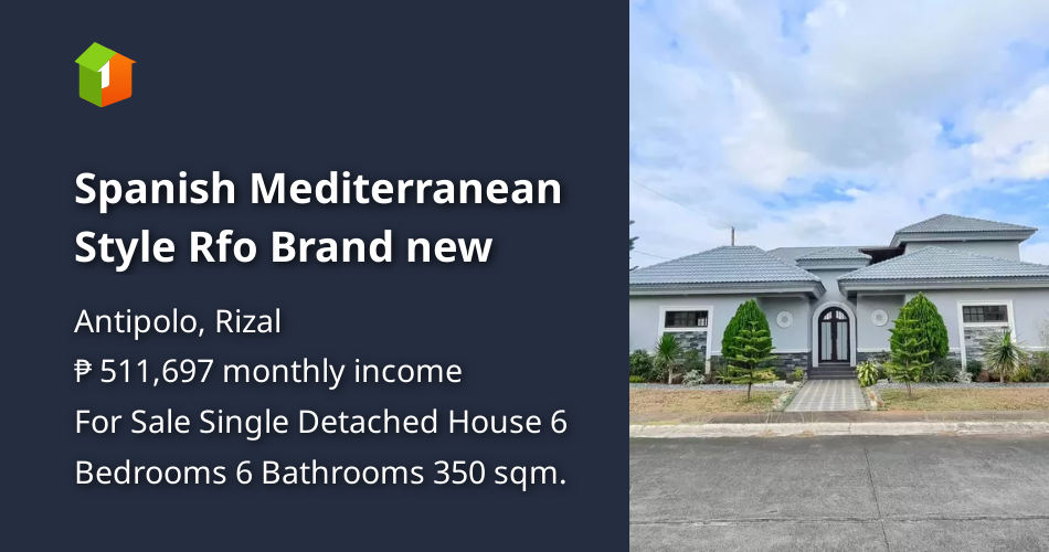 Spanish Mediterranean Style Rfo Brand new [Houses and Lots 🏘️ ...