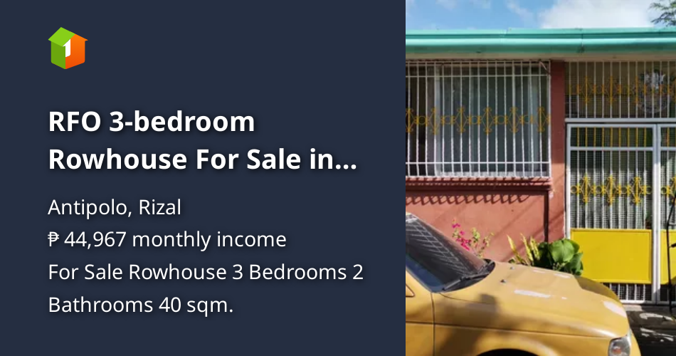 RFO 3-bedroom Rowhouse For Sale in Antipolo Rizal [Houses and Lots 🏘️ ...