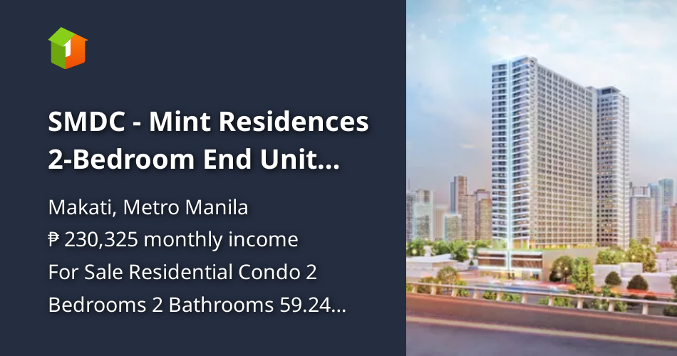 SMDC - Mint Residences 2-Bedroom End Unit with Balcony [Condos 🏙️ ...