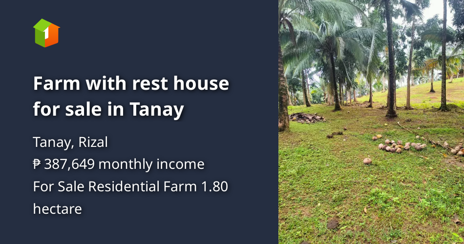 Farm with rest house for sale in Tanay [Lots 🚜] (February 2023) in ...