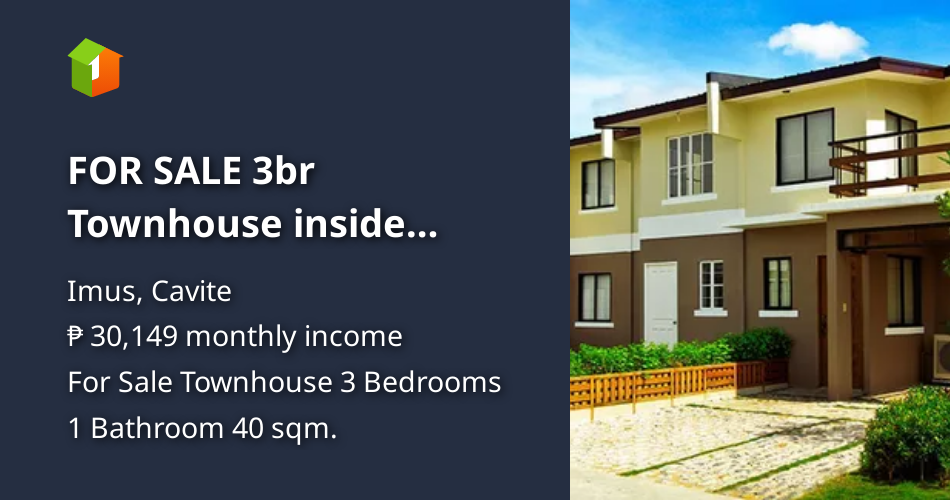 FOR SALE 3br Townhouse inside Lancaster Imus [Houses and Lots 🏘️ ...