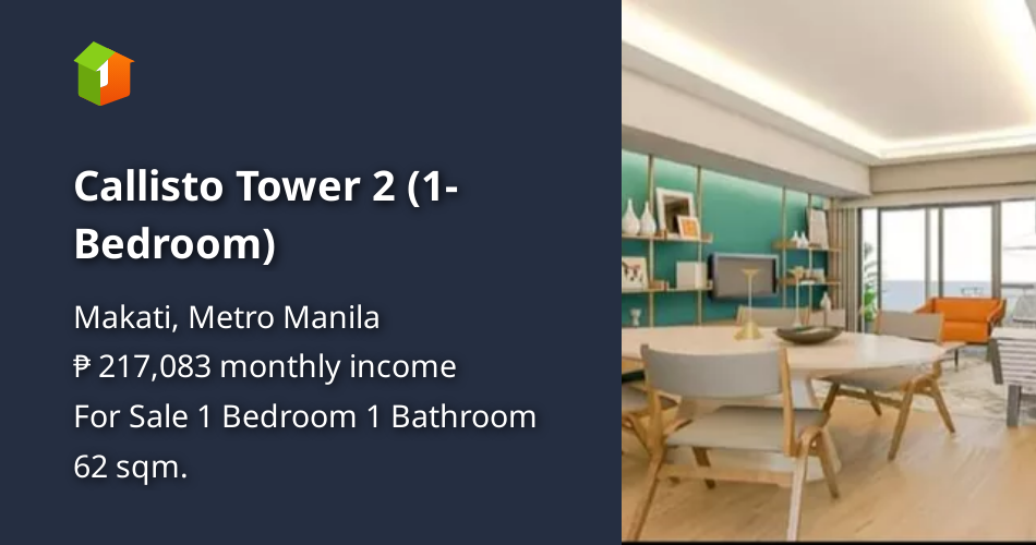 Callisto Tower 2 (1-Bedroom) [Condos 🏙️] (January 2022) in Makati ...