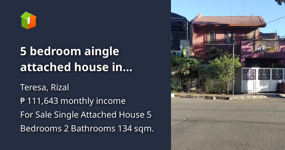 5 bedroom aingle attached house in Teresa Rizal [Houses and Lots 🏘️ ...