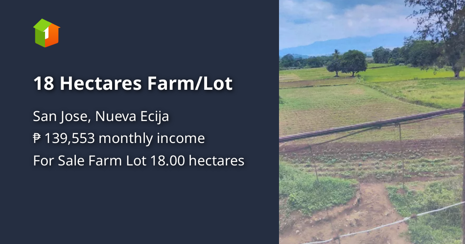 18 Hectares Farm/Lot [Lots 🚜] (January 2024) in San Jose, Nueva Ecija ...