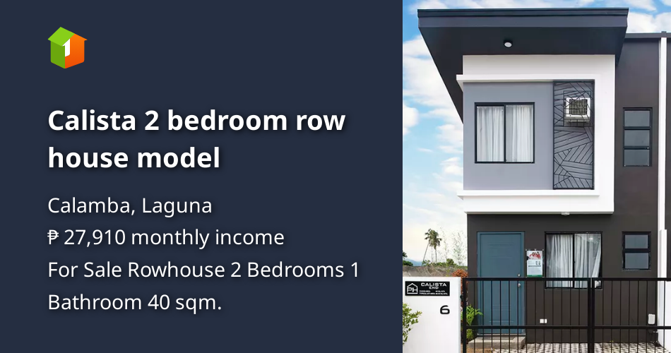 Calista 2 bedroom row house model [Houses and Lots 🏘️] (October 2023 ...