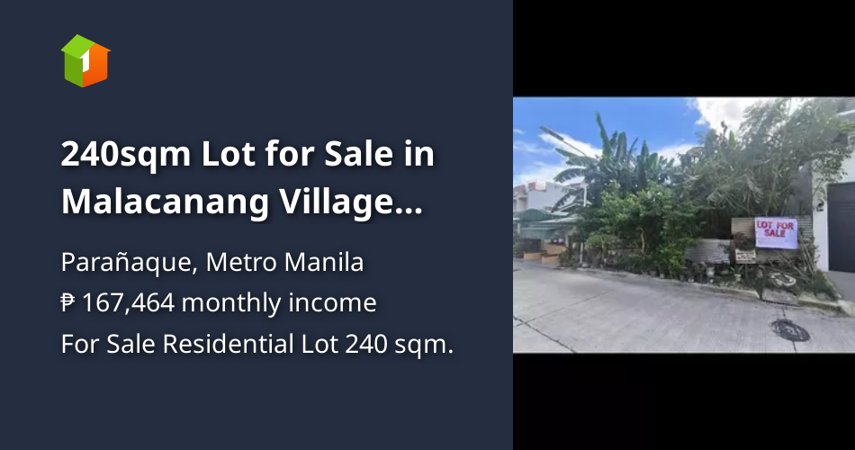 240sqm Lot for Sale in Malacanang Village Paranaque City [Lots 🚜 ...