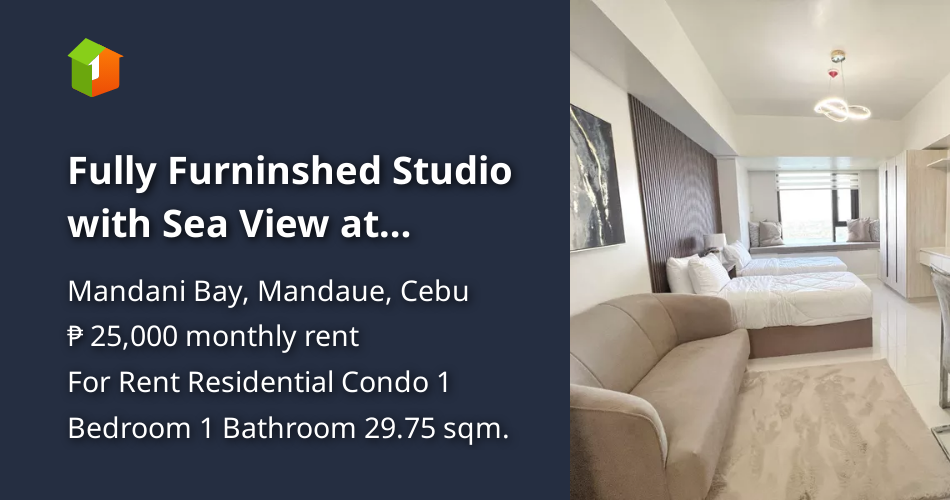 Fully Furninshed Studio with Sea View at Mandani Bay Cebu [Condos 🏙️] (July 2025) in Mandani Bay ...