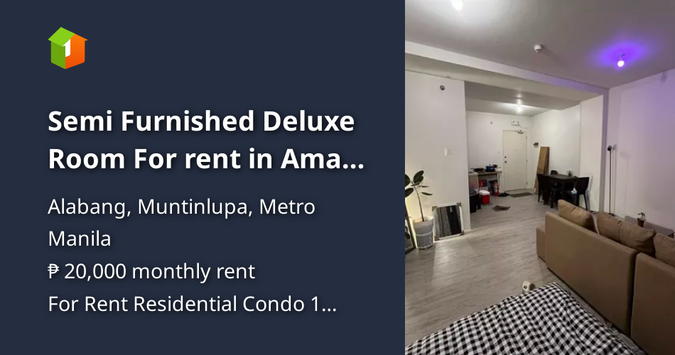 Semi Furnished Deluxe Room For rent in Amaia Steps Alabang [Condos 🏙️ ...