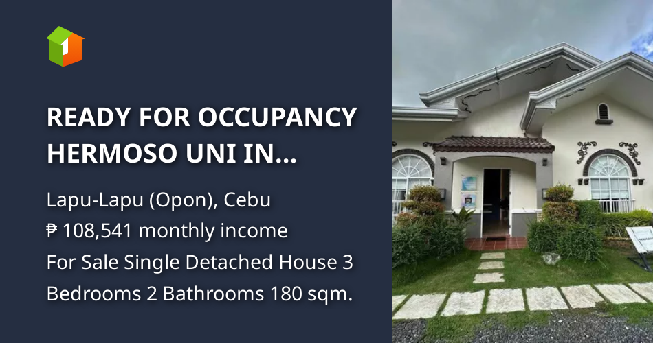 READY FOR OCCUPANCY HERMOSO UNI IN ROYAL PALMS QUATRO PRICE 7M [Houses ...