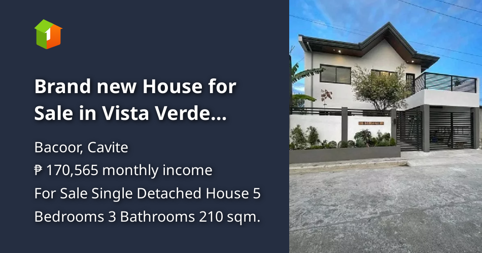 Brand new House for Sale in Vista Verde South Molino Blvd Bacoor Cavite ...