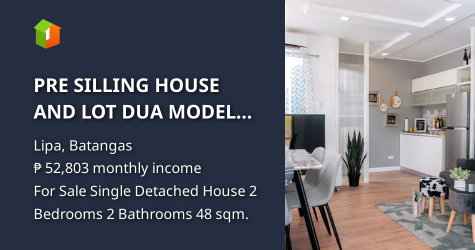 PRE SILLING HOUSE AND LOT DUA MODEL SINGLE DETACHED HOUSE IN PHIRST ...