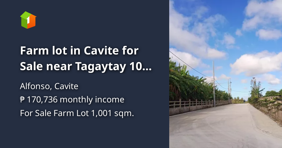 Farm lot in Cavite for Sale near Tagaytay 1000 sqm [Lots 🚜] (March 2025 ...