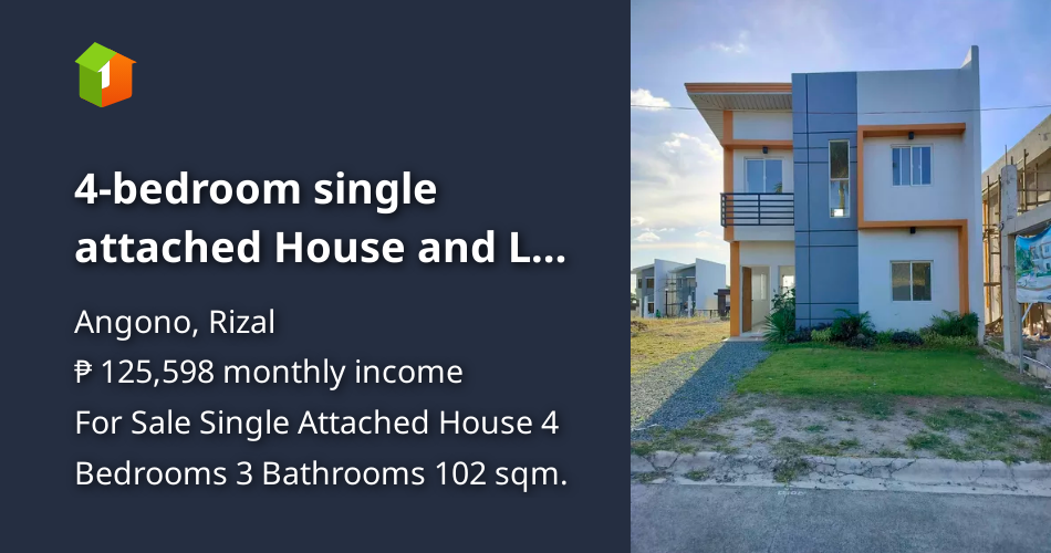 4-bedroom single attached House and Lot for sale in Angono Rizal ...