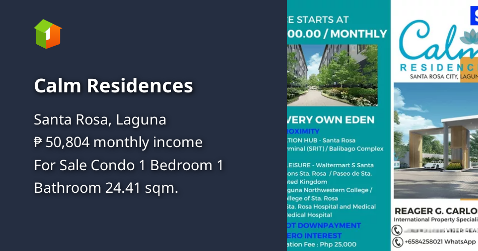 Calm Residences [Condos 🏙️] (April 2024) in Santa Rosa, Laguna for sale