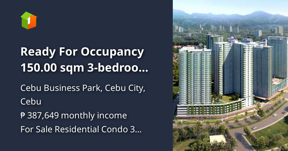 Ready For Occupancy 150.00 sqm 3-bedroom Penthouse Condo For Sale in ...