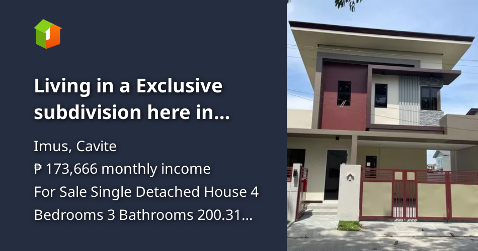 Living in a Exclusive subdivision here in imus cavite [Houses and Lots ...