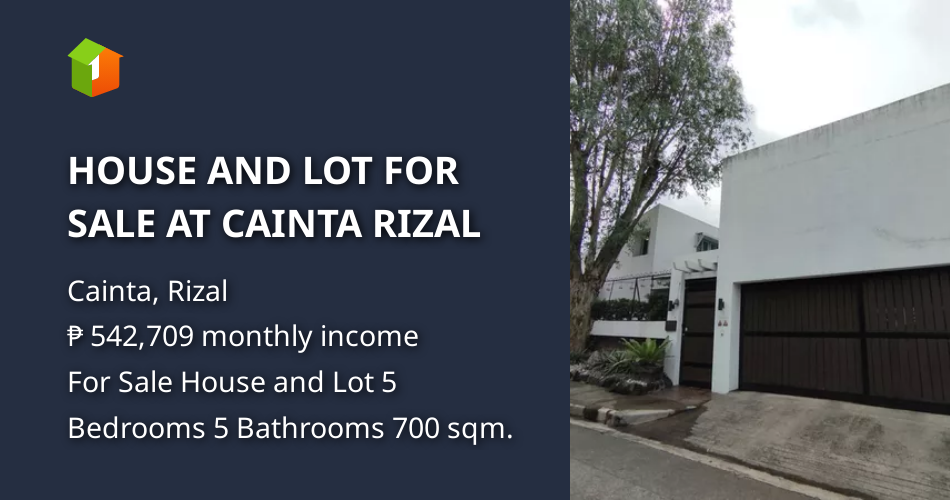 HOUSE AND LOT FOR SALE AT CAINTA RIZAL [Houses and Lots 🏘️] (November ...