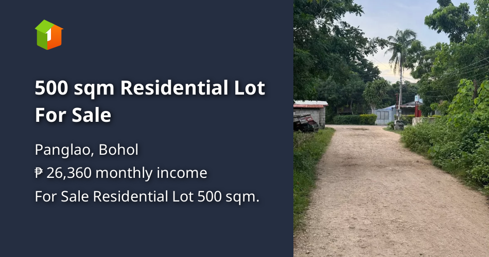 500 sqm Residential Lot For Sale [Lots 🚜] (May 2026) in Panglao, Bohol ...