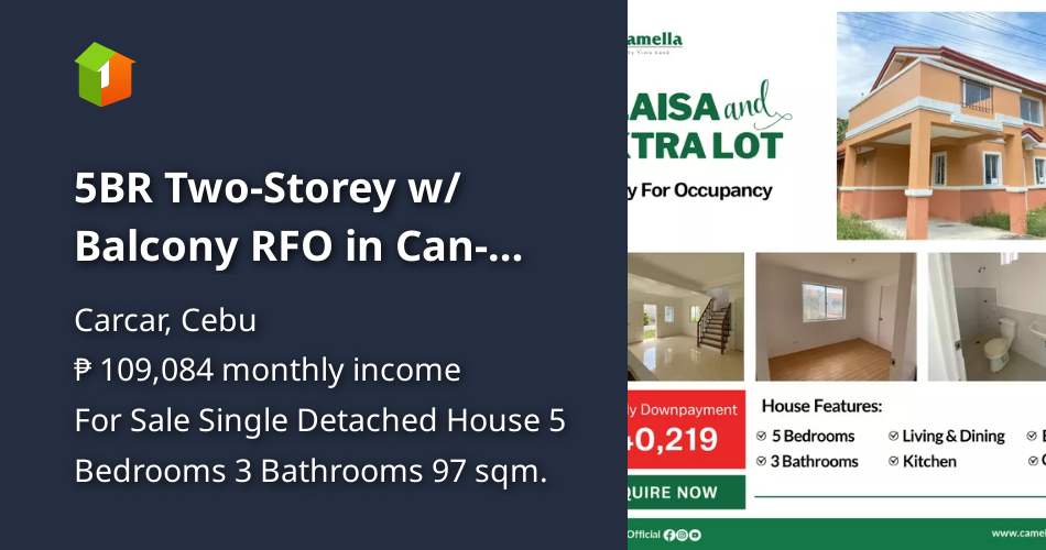 5BR Two-Storey w/ Balcony RFO in Can-asujan, Carcar City [House and Lot ...