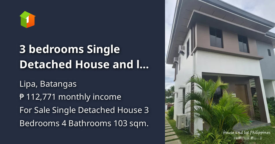3 bedrooms Single Detached House and lot LIPA, The Villages at Lipa ...